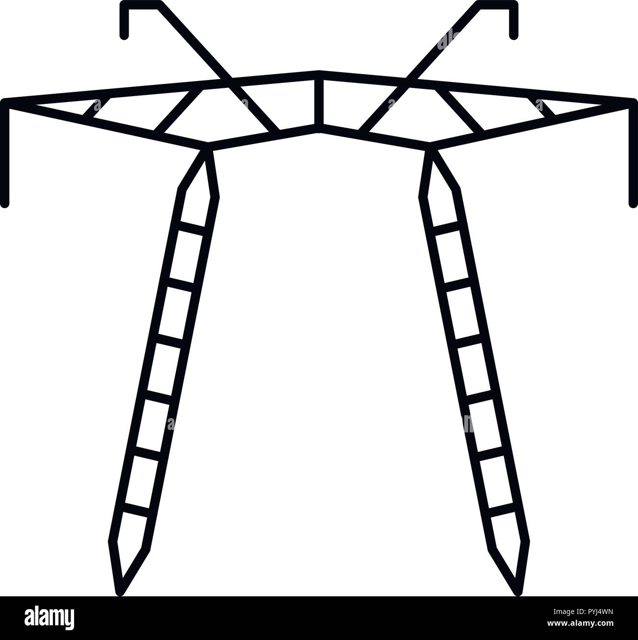 Telegraph electric tower icon, outline style Stock Vector Image & Art ...