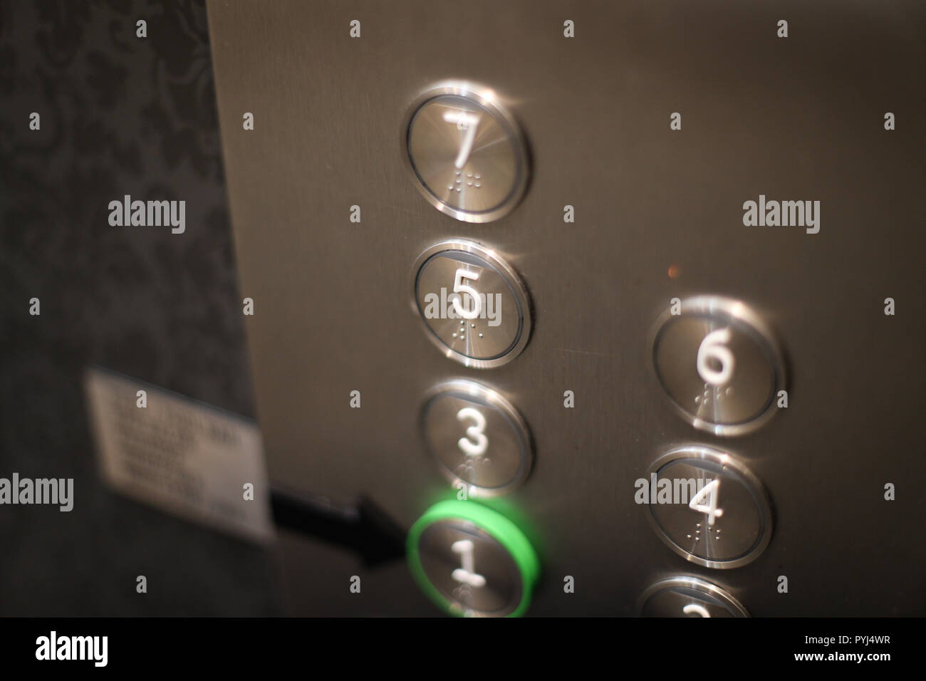 Elevator buttons up hi-res stock photography and images - Alamy