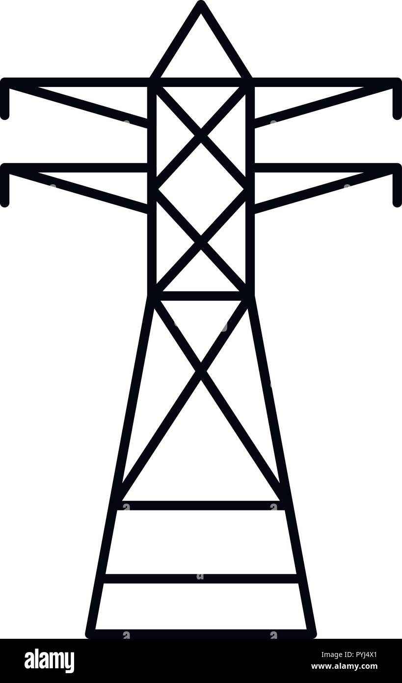 Telephone electric tower icon, outline style Stock Vector Image & Art ...