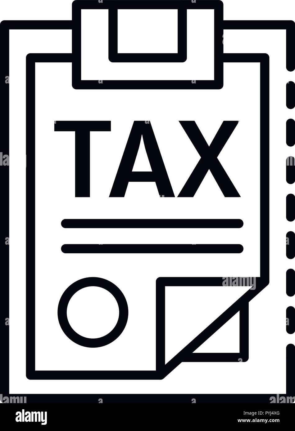 Tax regulation outline icon hi-res stock photography and images - Alamy