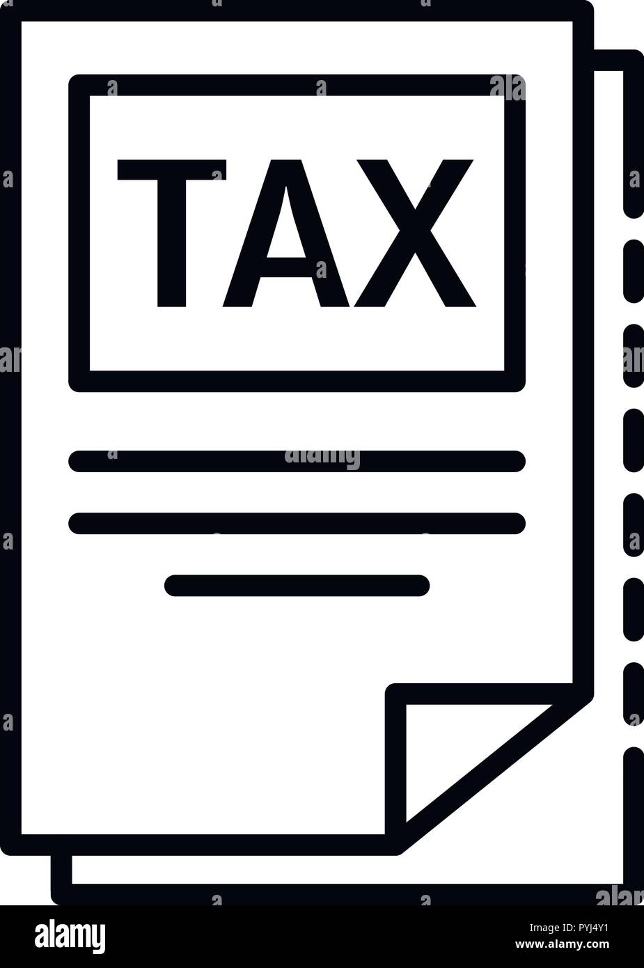 Tax paper icon, outline style Stock Vector Image & Art - Alamy