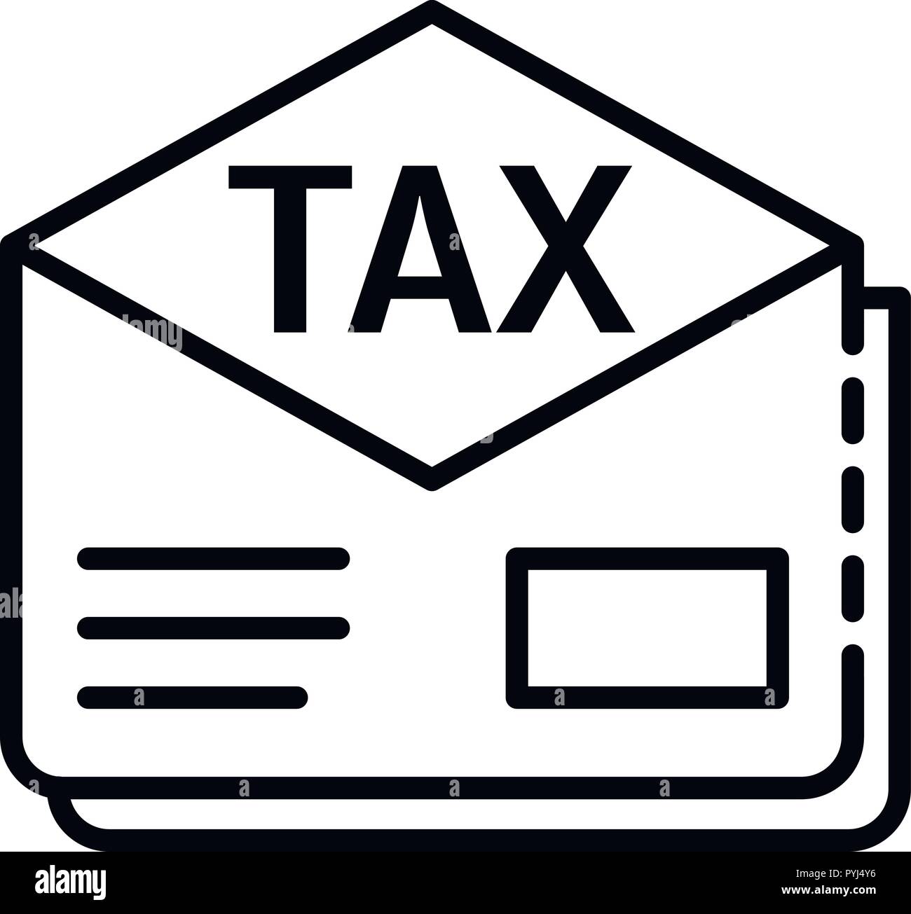 Tax letter envelope icon, outline style Stock Vector Image & Art - Alamy