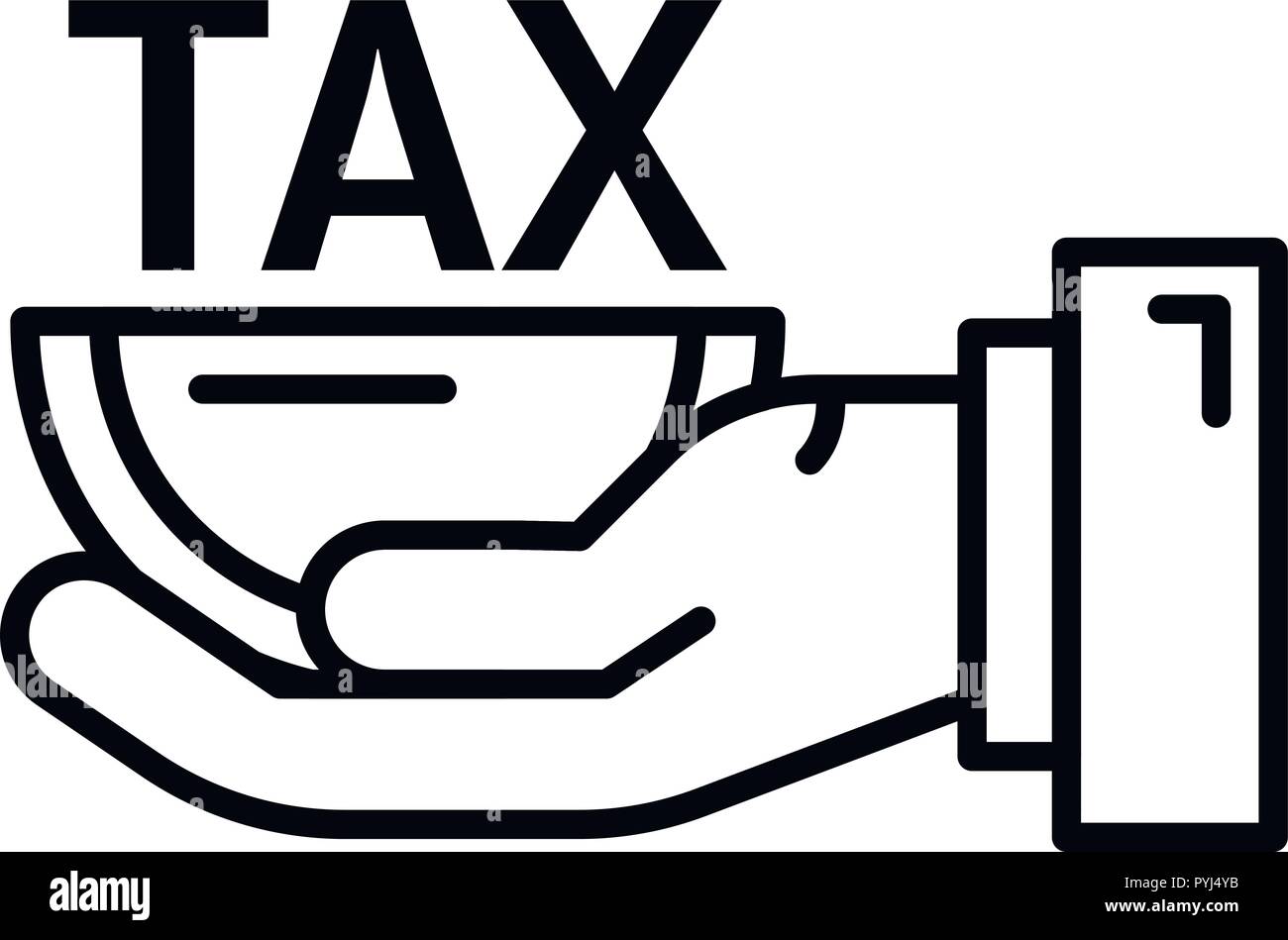 Half tax size icon, outline style Stock Vector Image & Art - Alamy