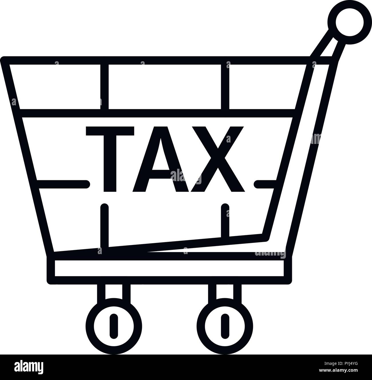 Tax shop cart icon, outline style Stock Vector Image & Art - Alamy