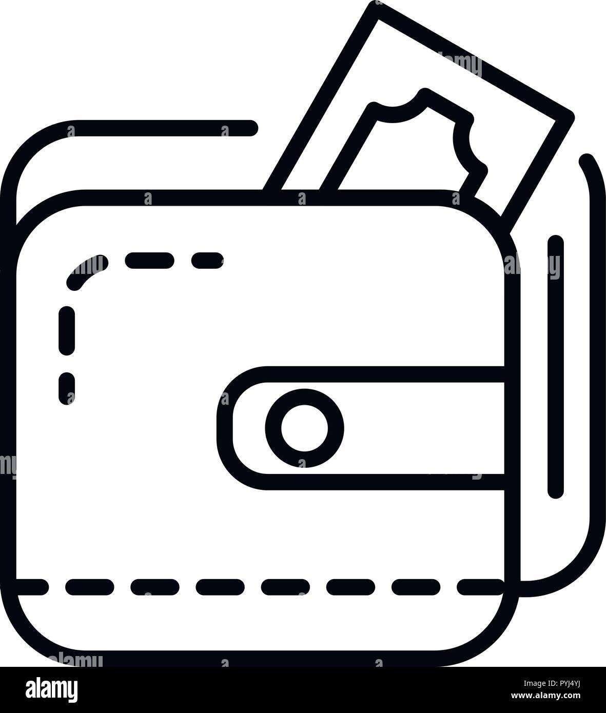 Wallet money icon, outline style Stock Vector Image & Art - Alamy