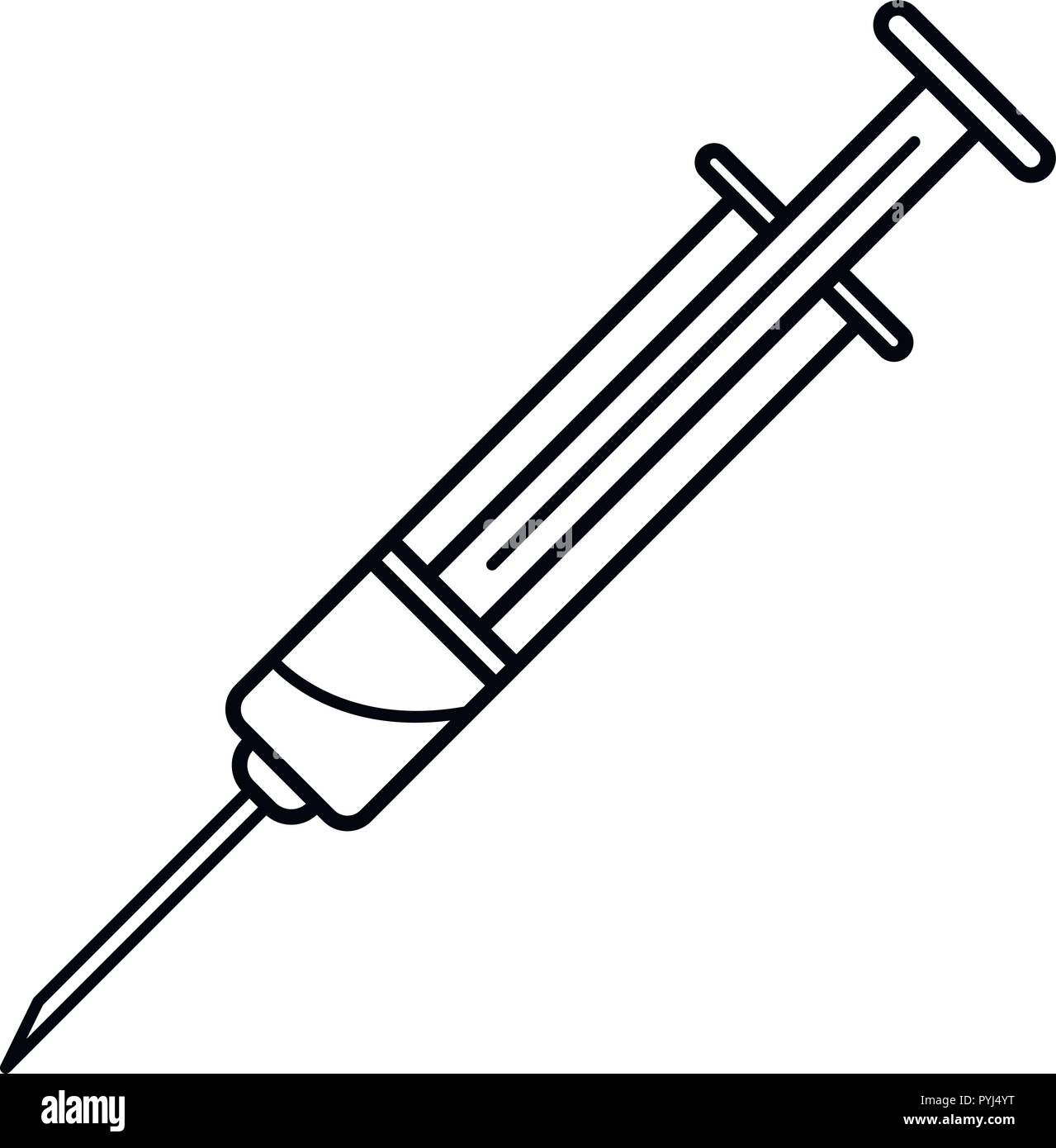 Laboratory syringe icon, outline style Stock Vector Image & Art - Alamy