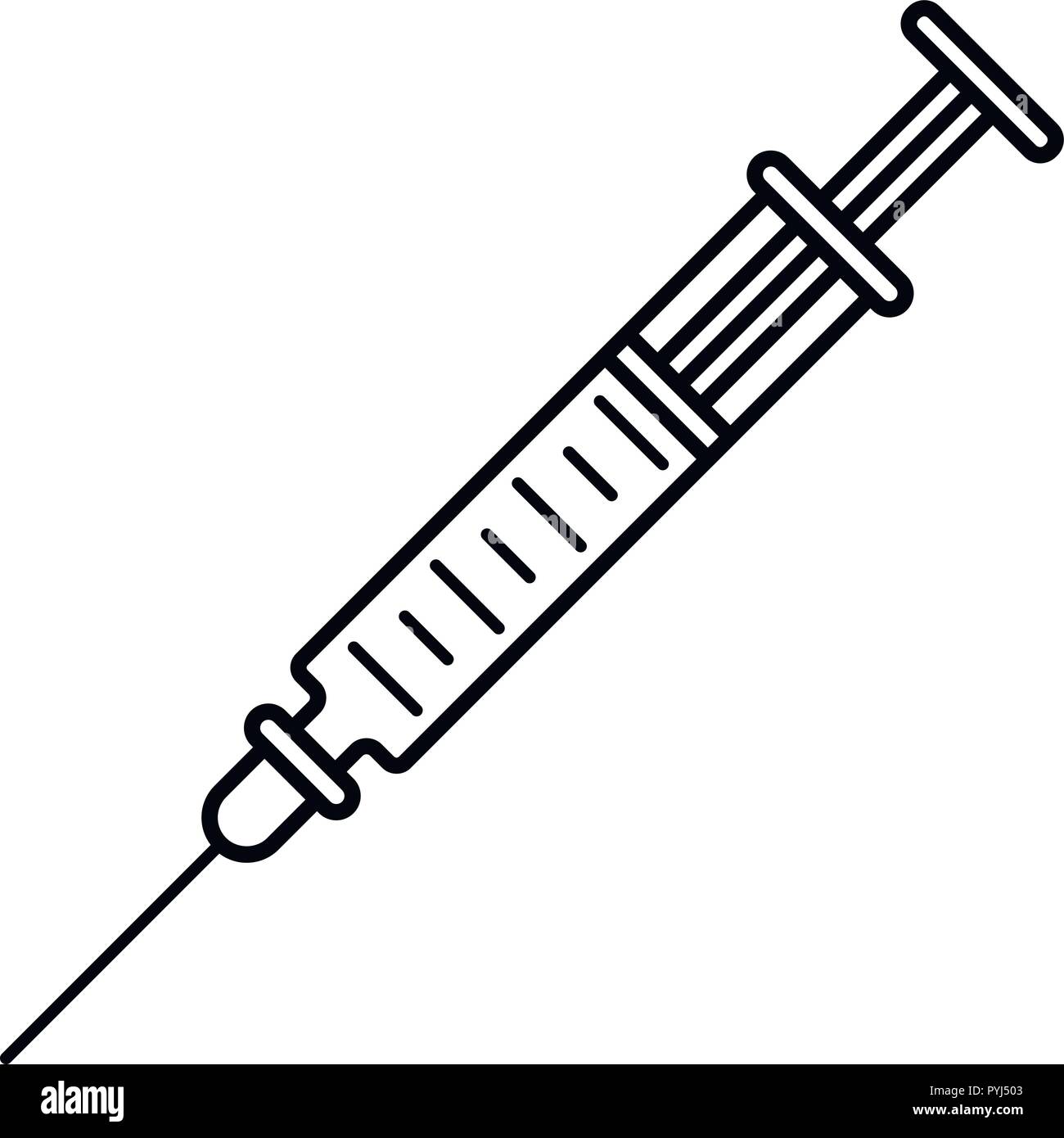 Vaccine syringe icon, outline style Stock Vector Image & Art - Alamy