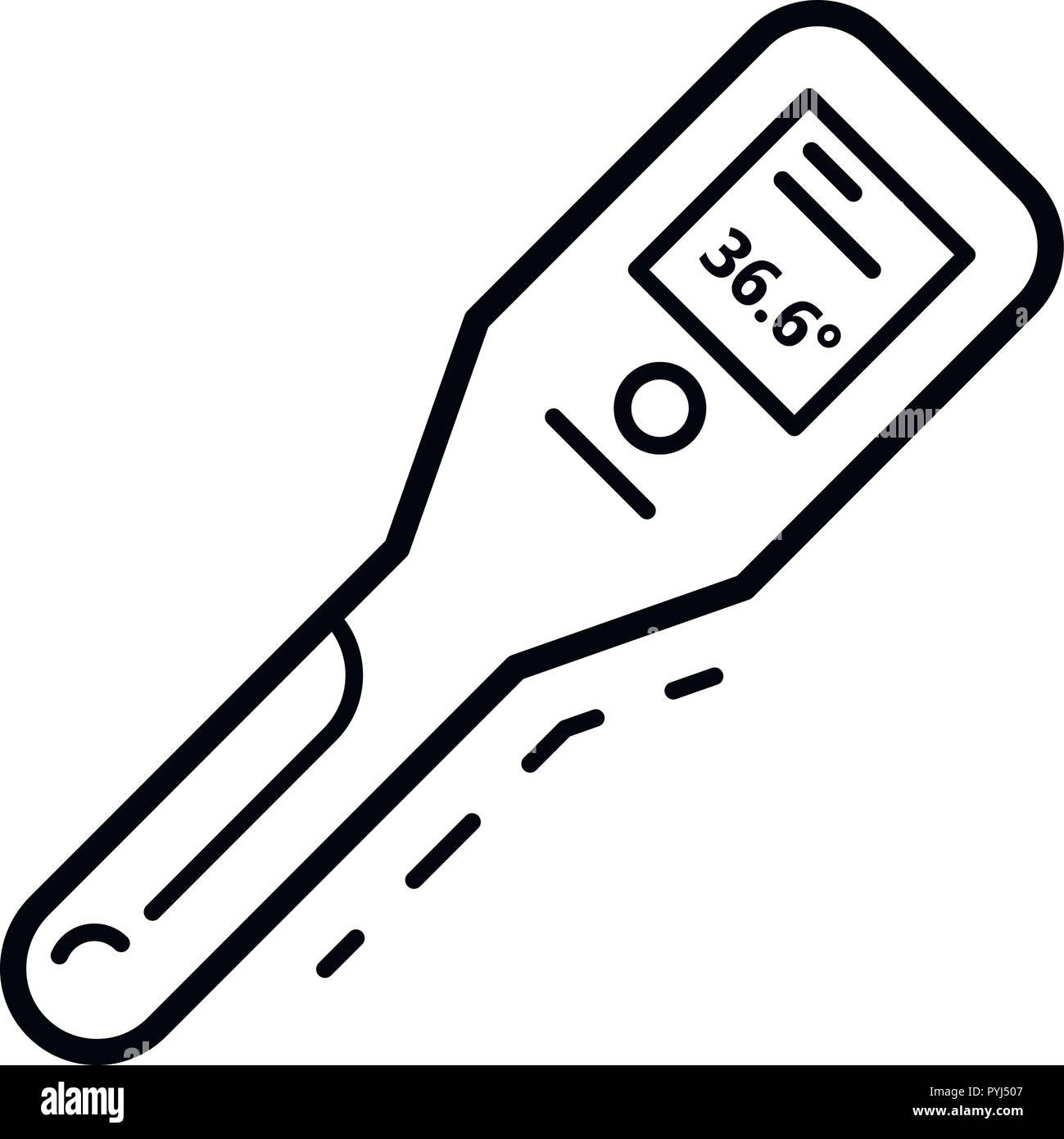 Body thermometer icon, outline style Stock Vector Image & Art - Alamy