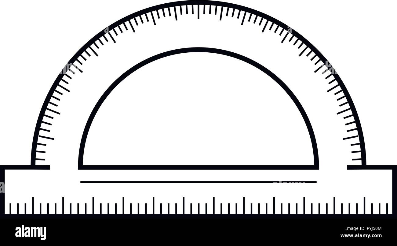 Protractor icon, outline style Stock Vector Image & Art - Alamy