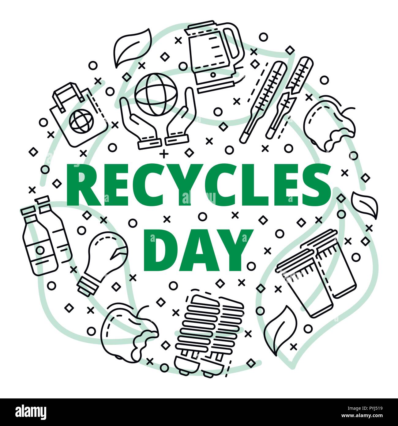 Recycle recycles recycling recycled Stock Vector Images - Alamy