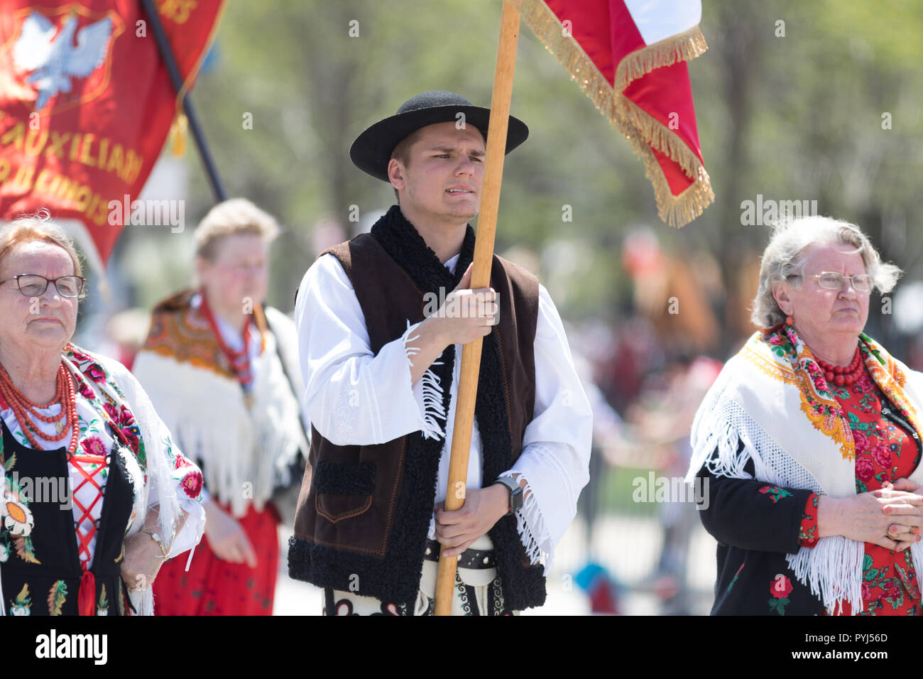 Chicago, Illinois, USA - May 5, 2018: The Polish Constitution Day ...