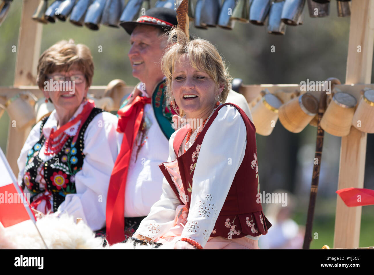 Chicago, Illinois, USA - May 5, 2018: The Polish Constitution Day ...