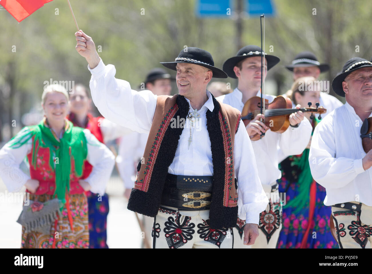 Chicago, Illinois, USA - May 5, 2018: The Polish Constitution Day ...
