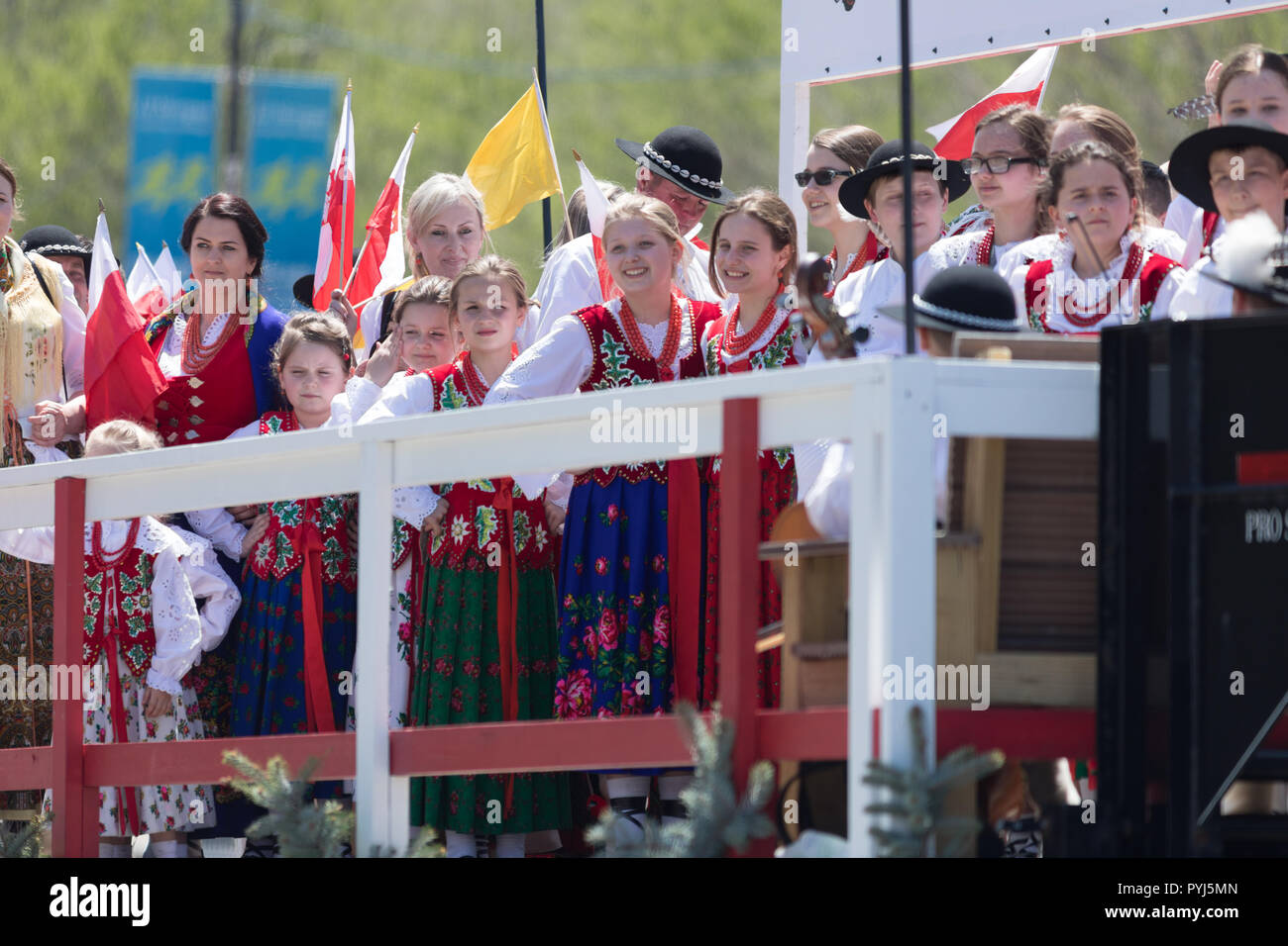 Chicago, Illinois, USA - May 5, 2018: The Polish Constitution Day ...