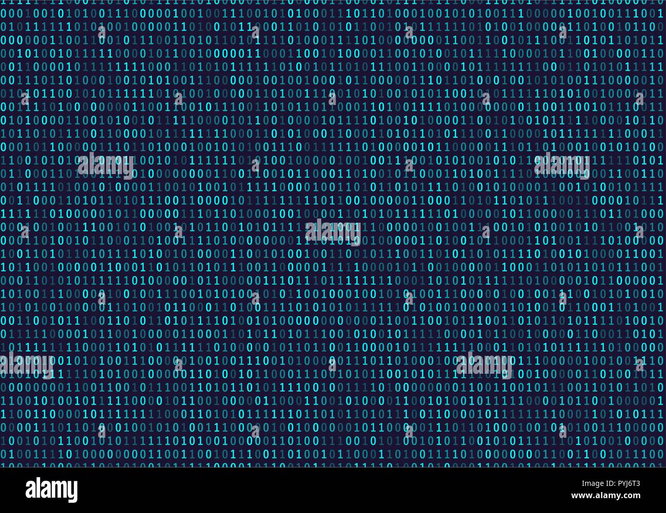 Streaming Binary Code Background Cyber Pattern With Numbers Stock