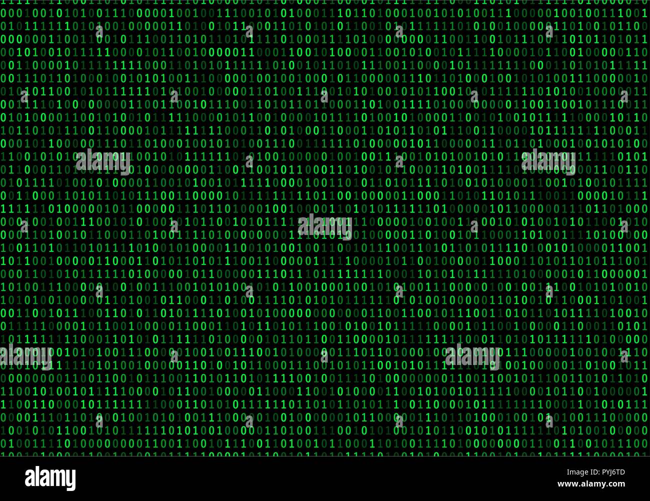 Streaming Binary Code Background Cyber Pattern With Numbers Stock