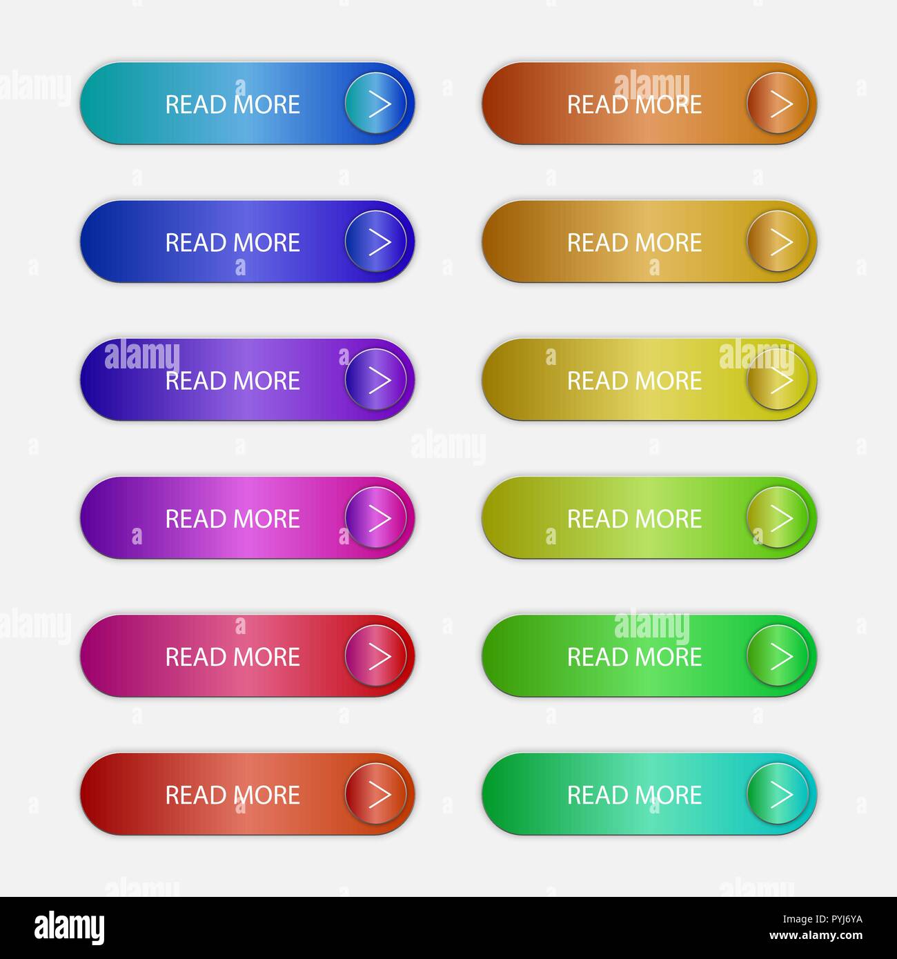 Read more Button. Call to action buttons set flat design Stock Vector ...