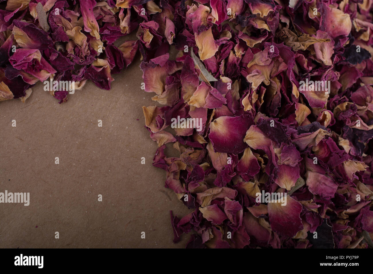 Background of dried rose petals as herbal tea Stock Photo - Alamy