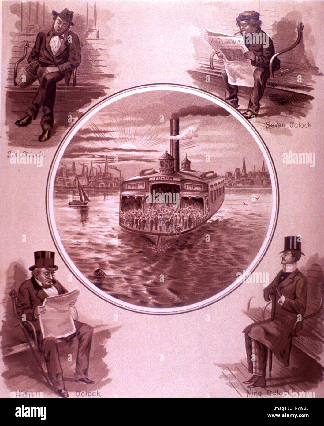 Four scenes with different individuals at different times during the ...