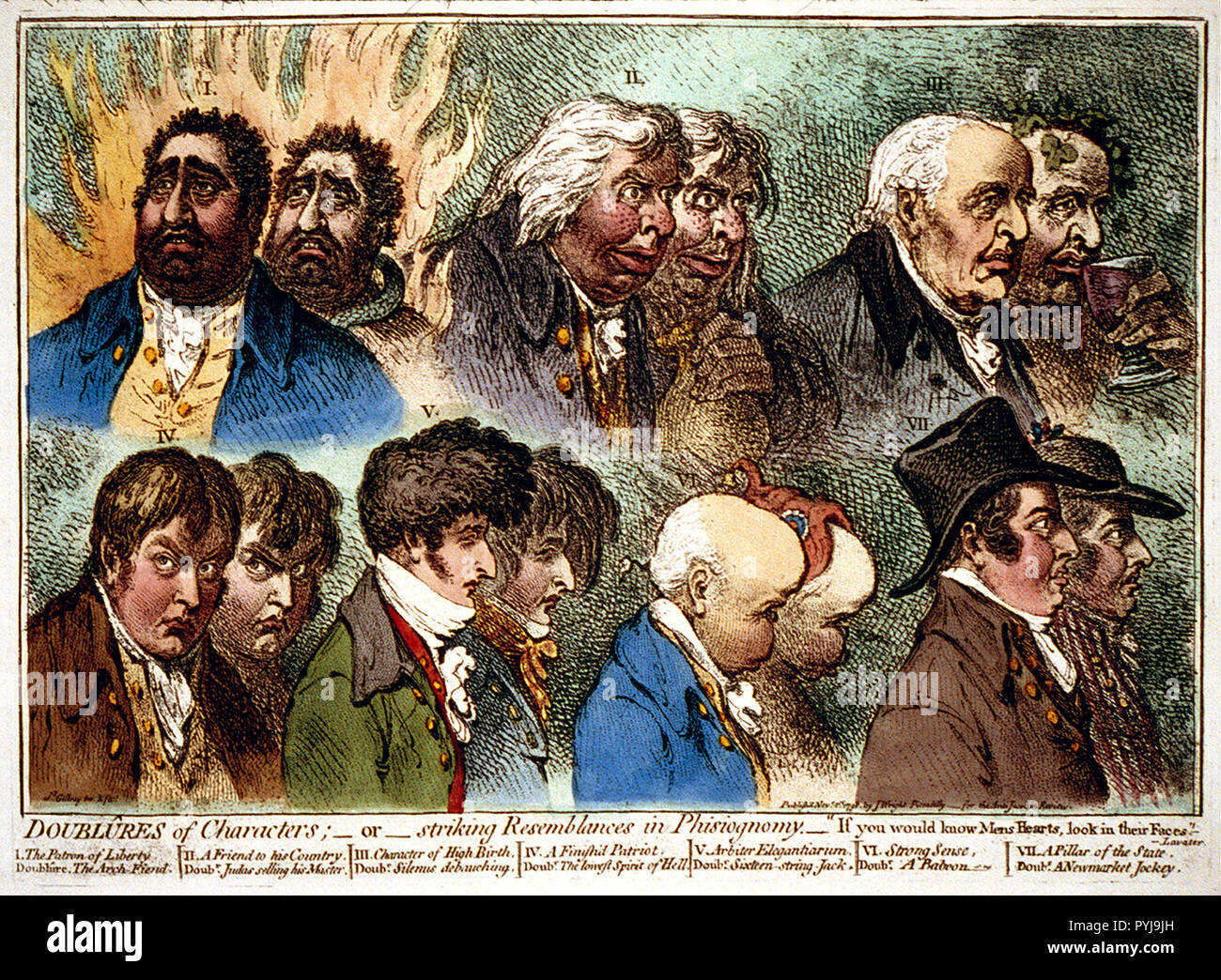 Bust portraits of seven leaders of the Opposition, each with his almost ...