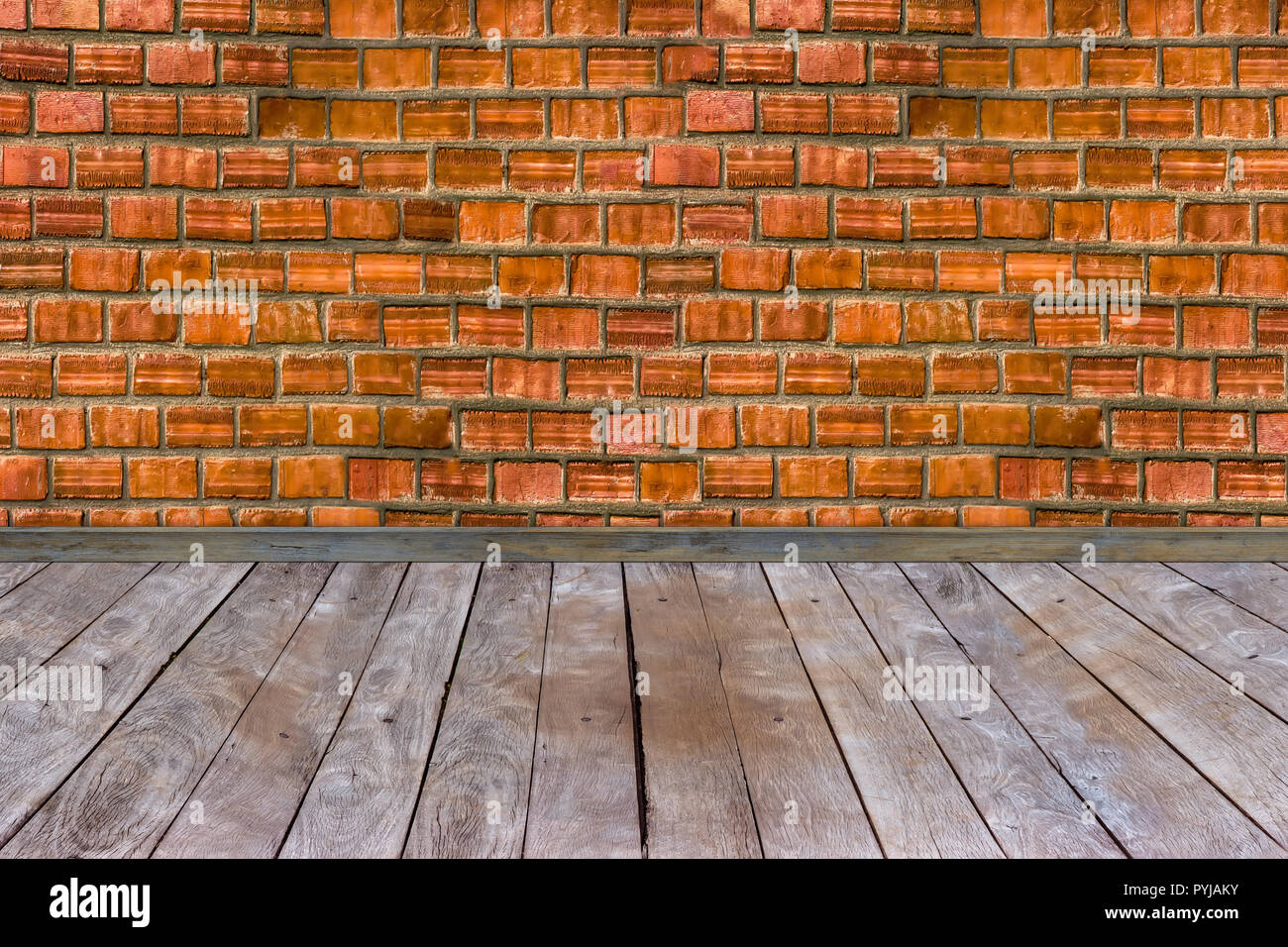 Interior design stone wall and wooden floor Stock Photo - Alamy
