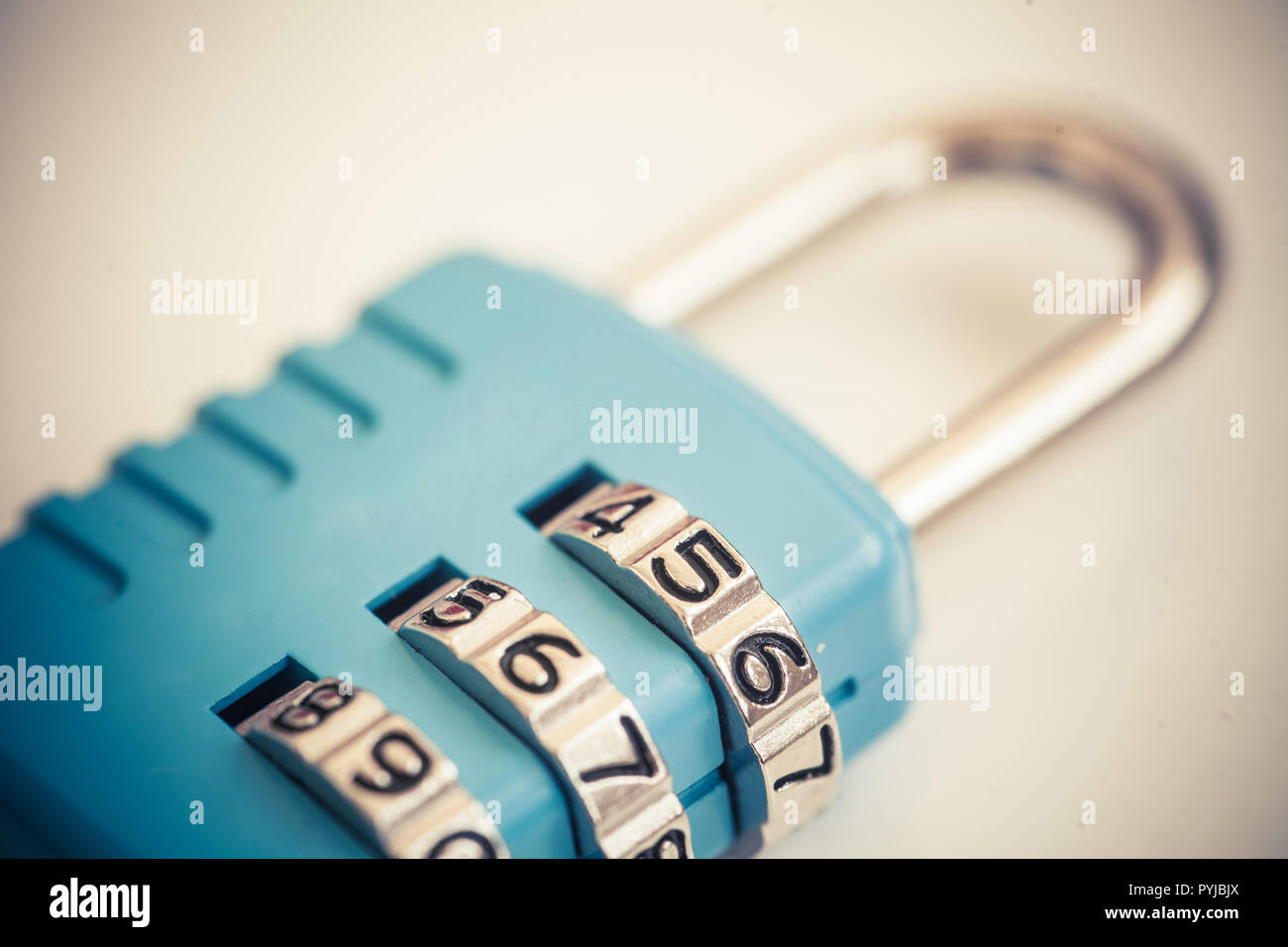 Close up shot of a padlock with numbers Stock Photo - Alamy
