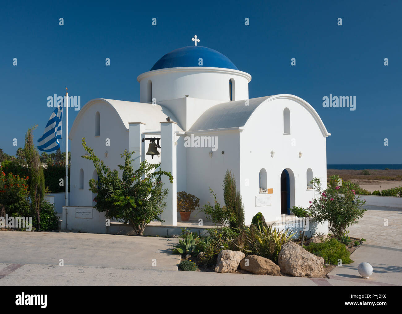catholic church paphos cyprus Stock Photo - Alamy