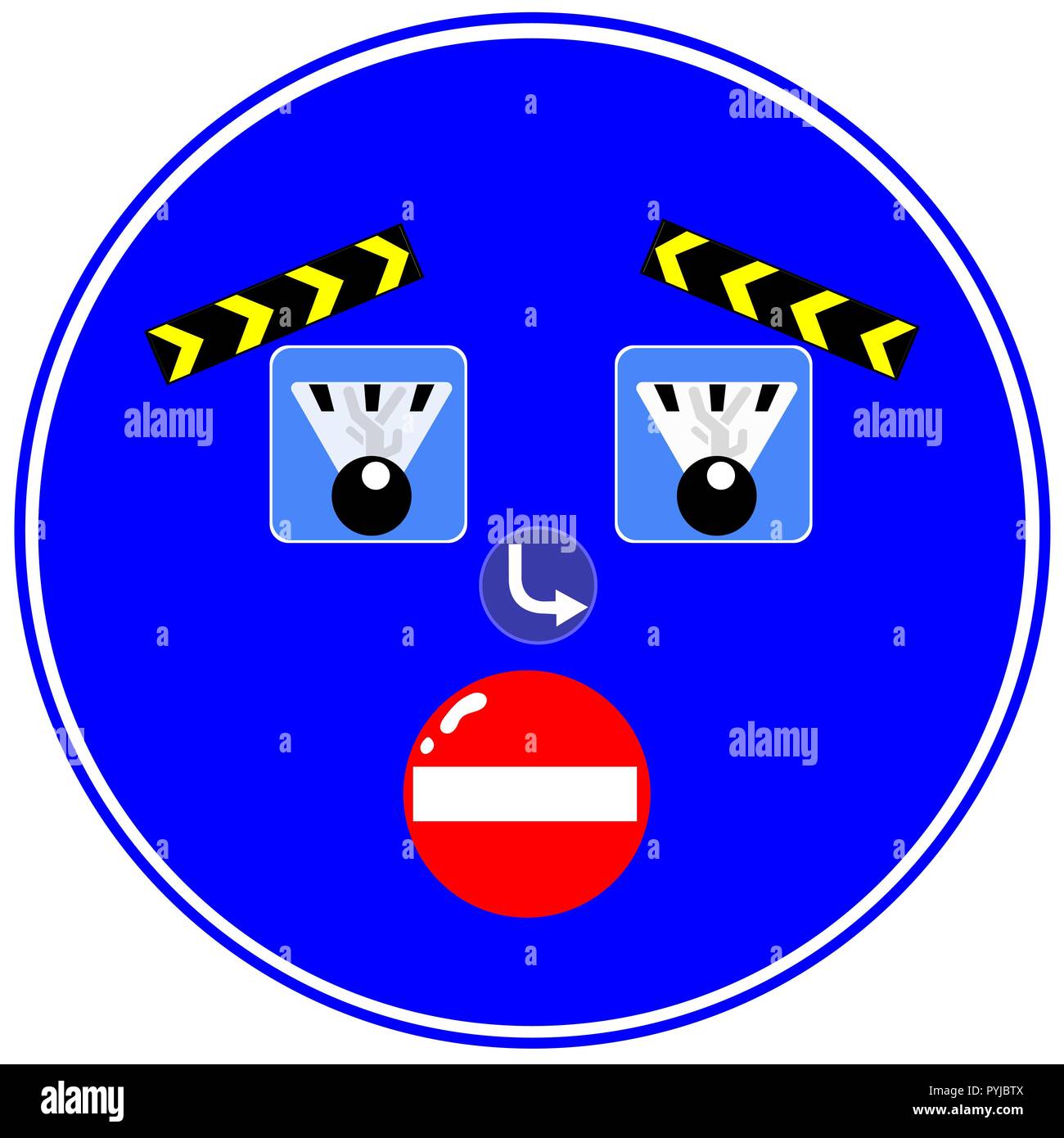 Road street traffic signs Stock Vector Images - Alamy