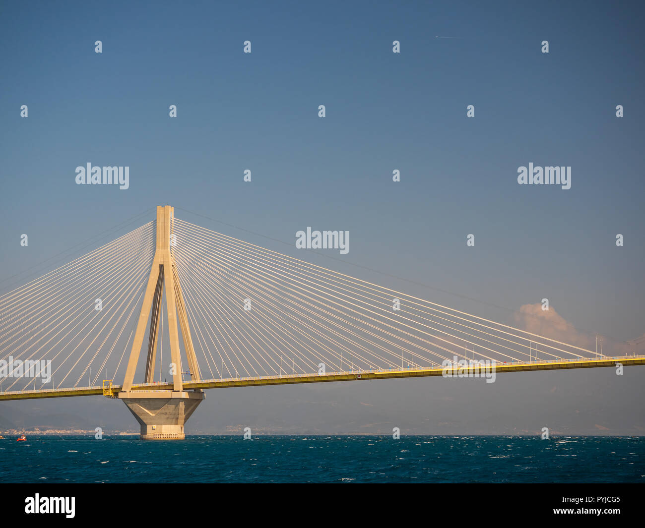 the Rio Antirio bridge or Charilaos Trikoupis bridge, one of the ...