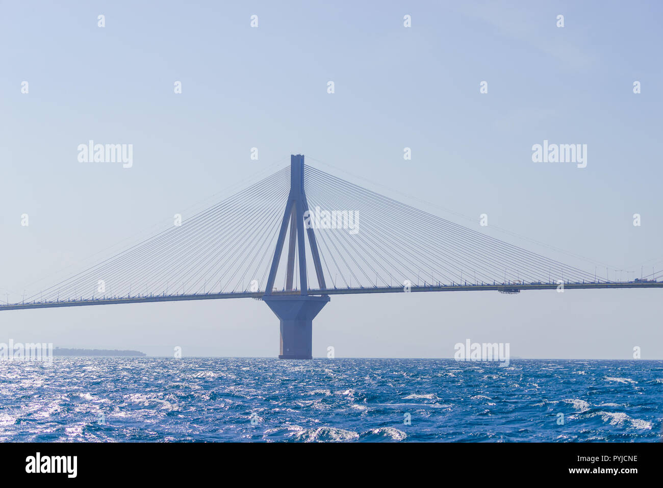 the Rio Antirio bridge or Charilaos Trikoupis bridge, one of the ...