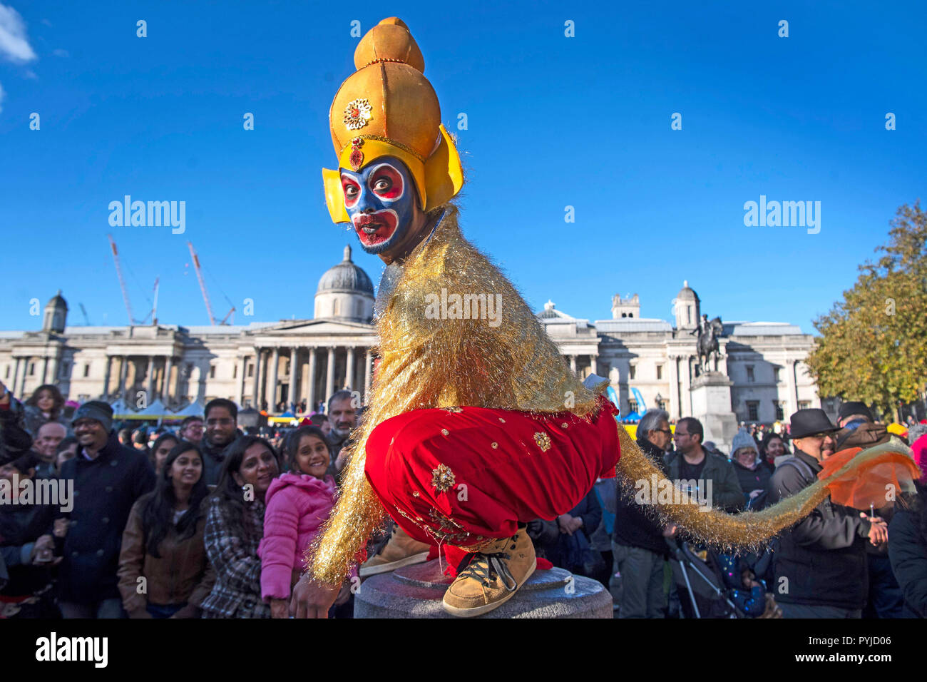 Hindus, Sikhs and Jains gather in Trafalgar Square, London to celebrate ...