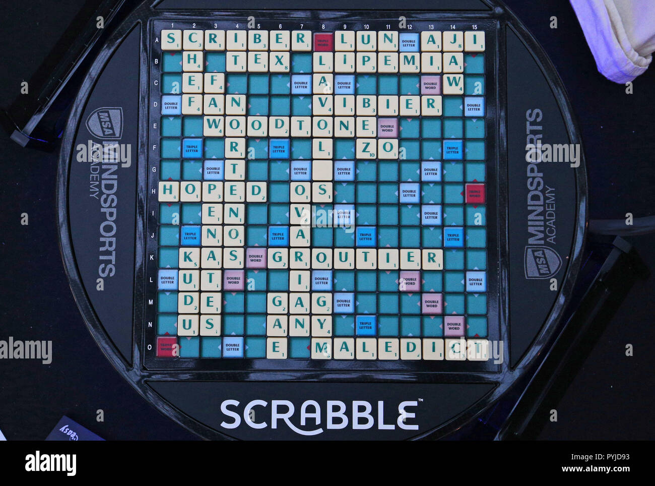 Scrabble World Championship final match winning board on display at ...