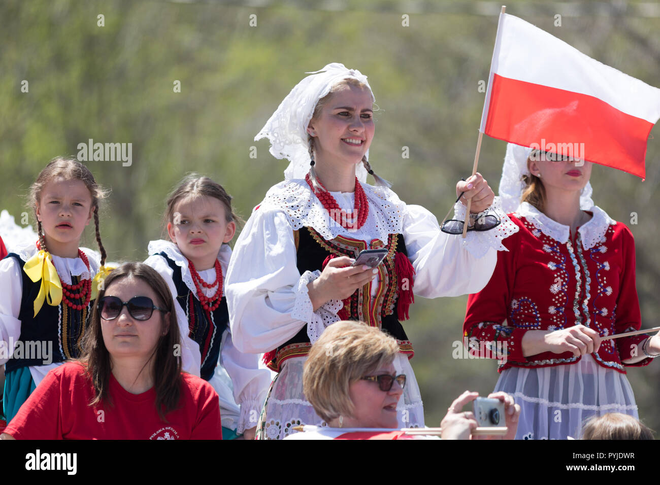 Chicago, Illinois, USA - May 5, 2018: The Polish Constitution Day ...