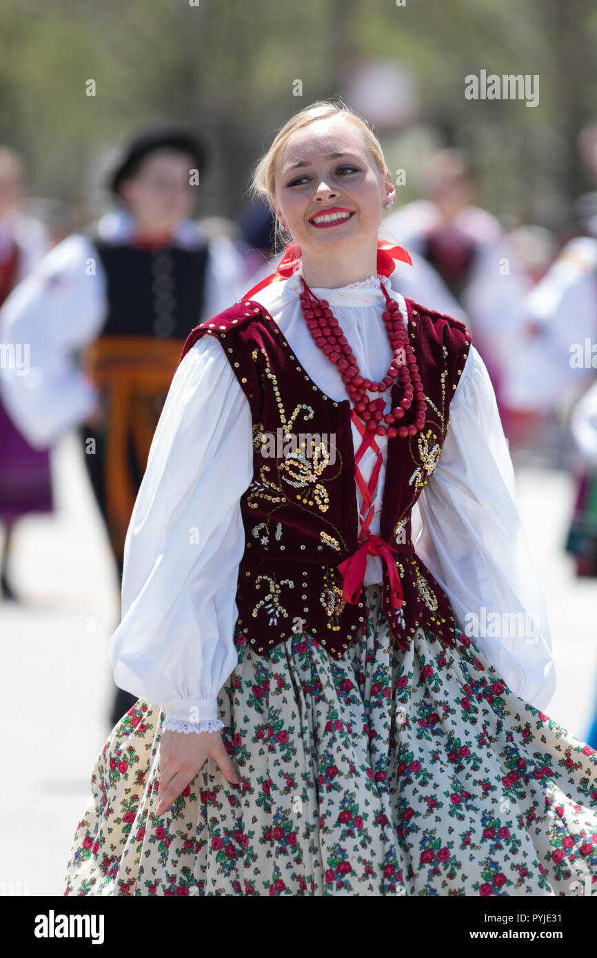 Chicago, Illinois, USA - May 5, 2018: The Polish Constitution Day ...