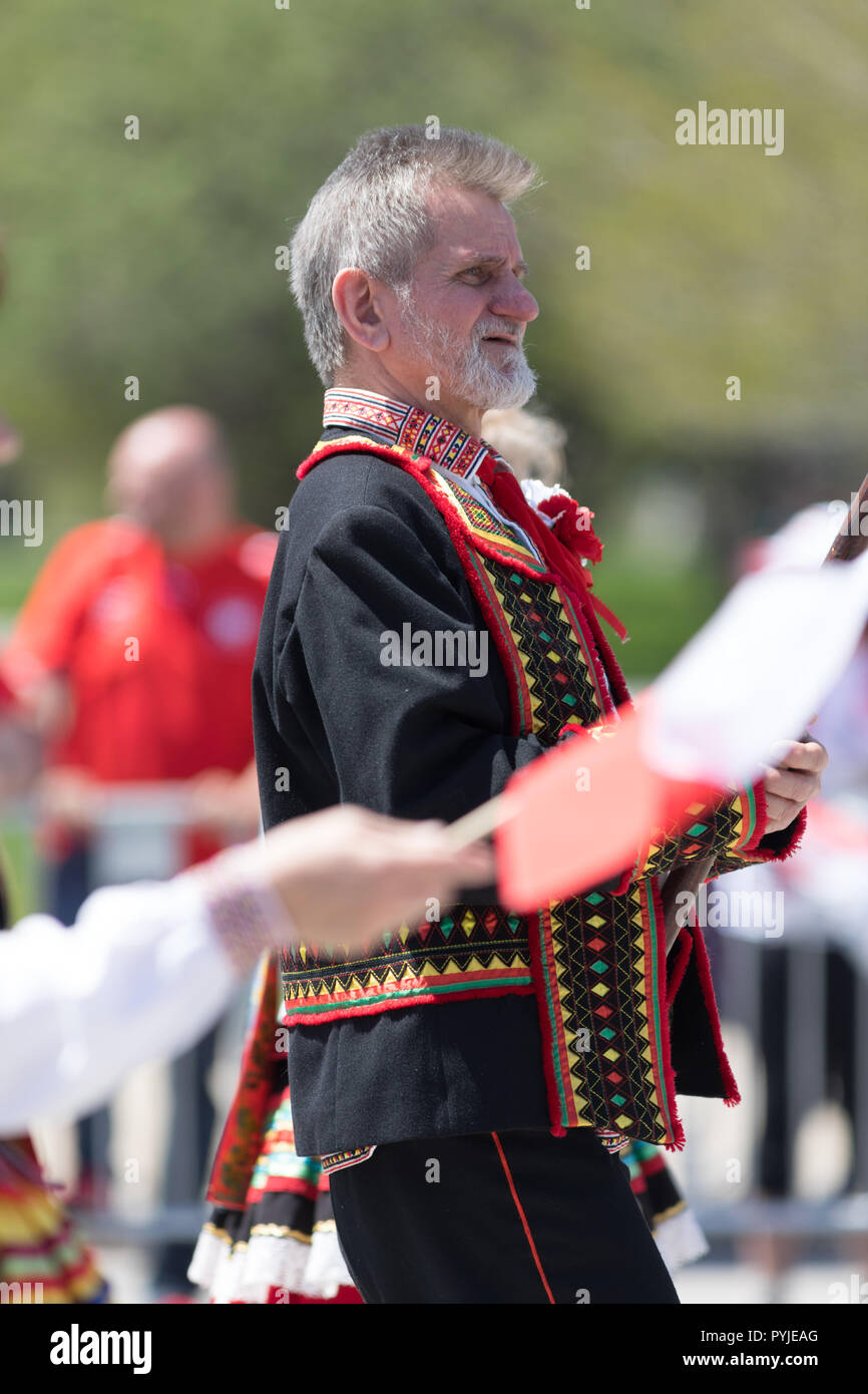 Chicago, Illinois, USA - May 5, 2018: The Polish Constitution Day ...