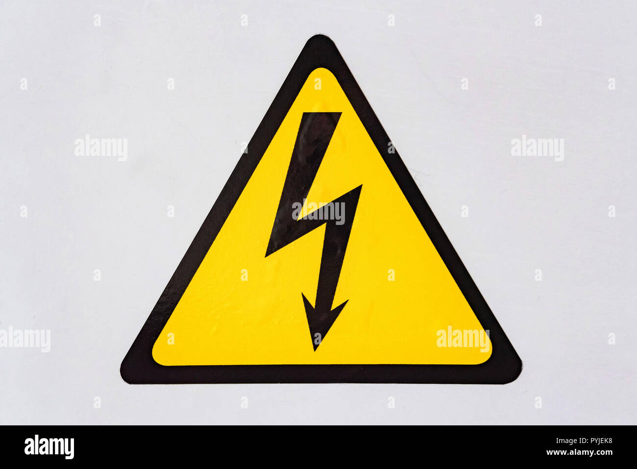 White high voltage sign icon hi-res stock photography and images - Alamy