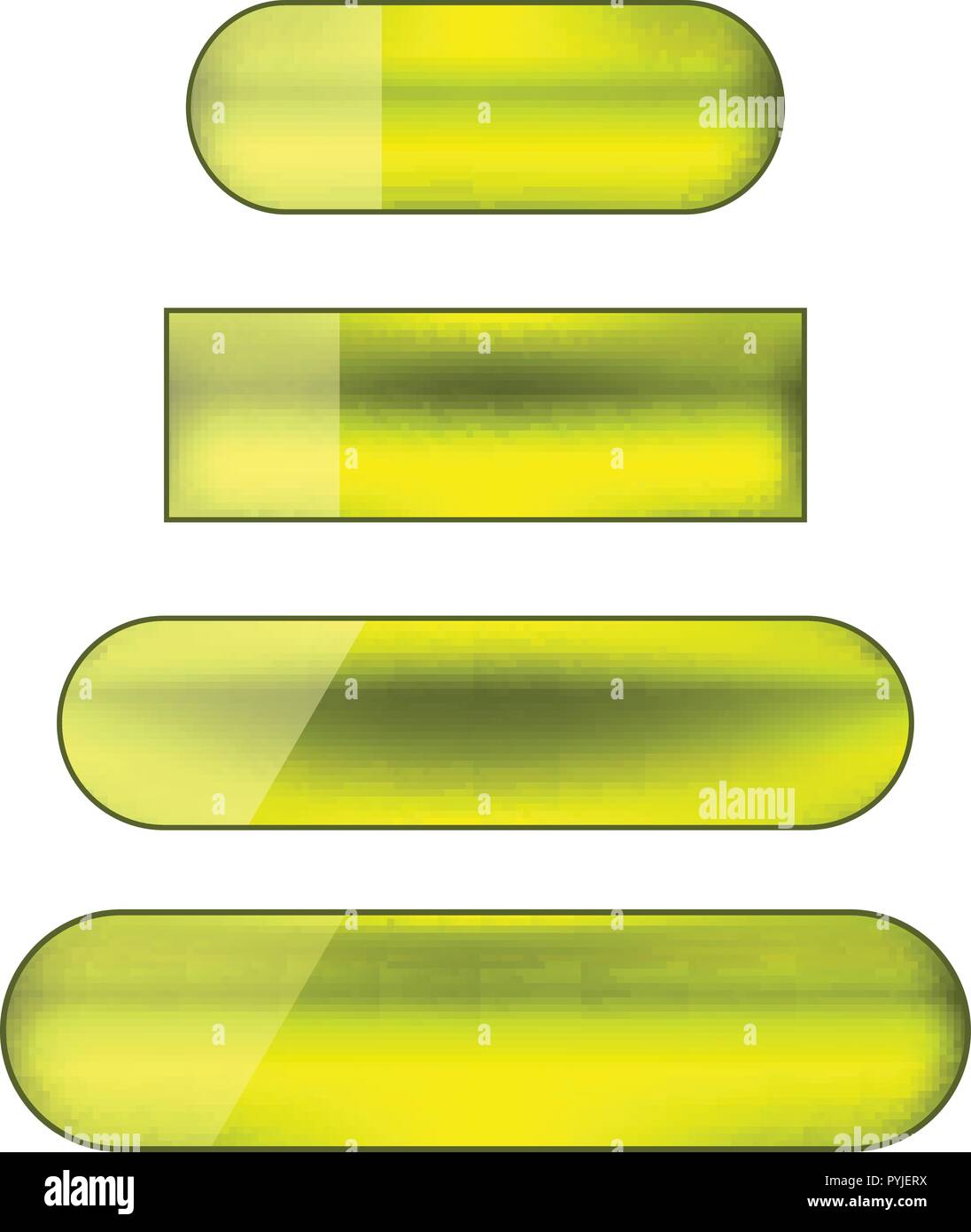 vector web buttons set - green and yellow Stock Vector Image & Art - Alamy