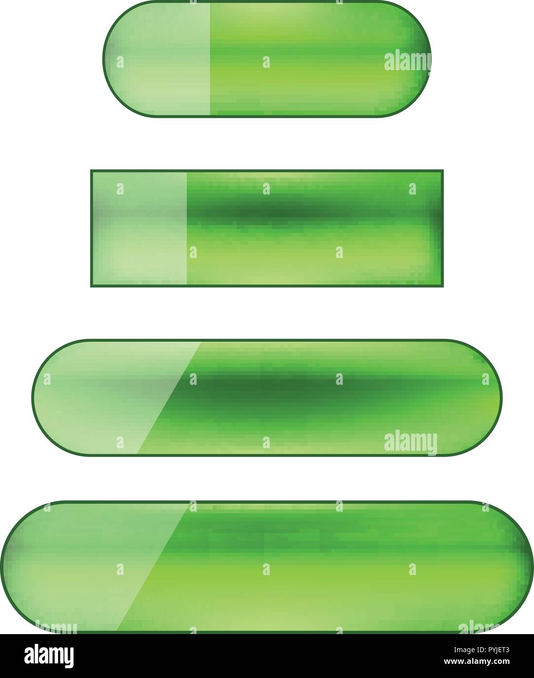 vector web buttons set - green Stock Vector Image & Art - Alamy