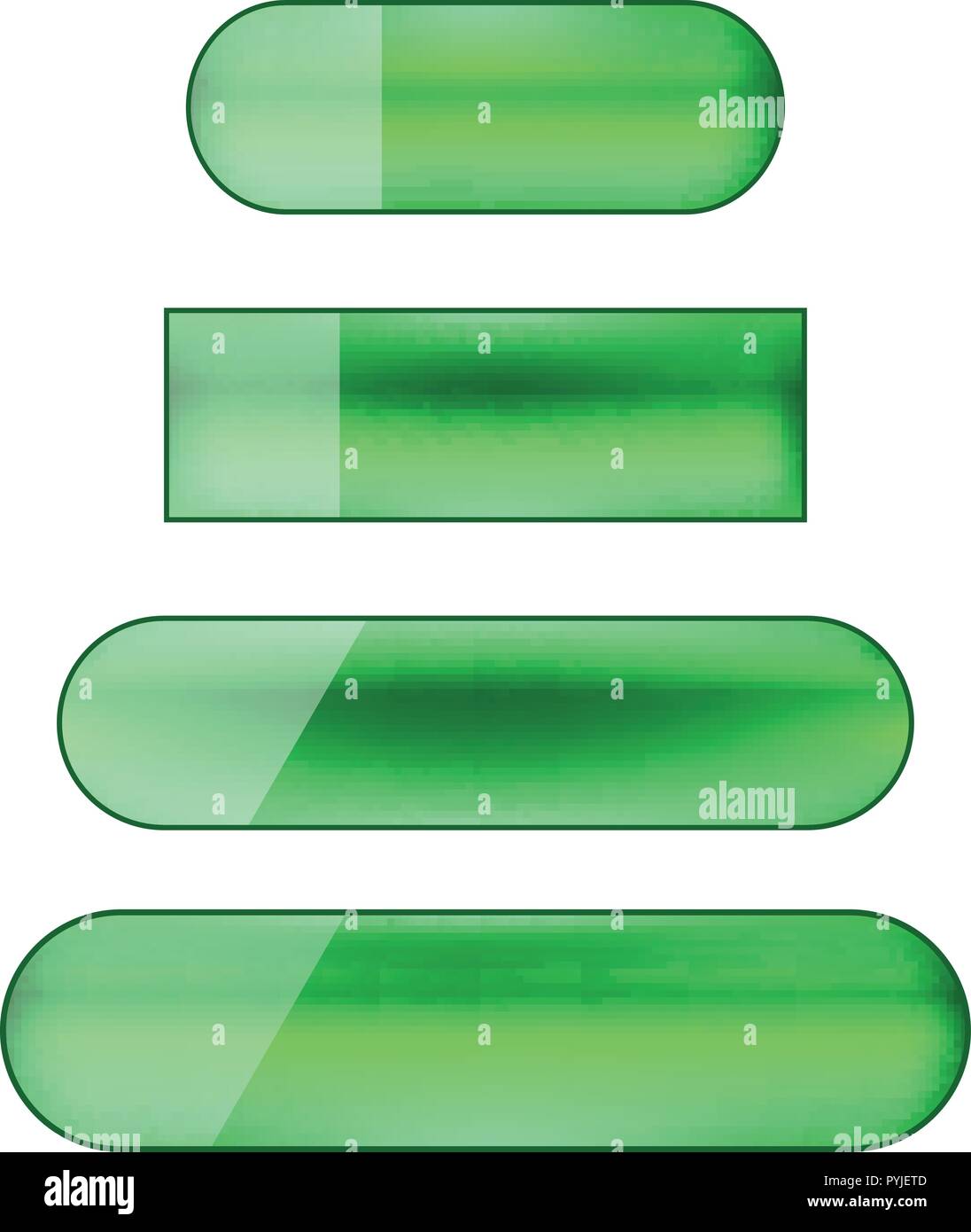 vector web buttons set - green Stock Vector Image & Art - Alamy