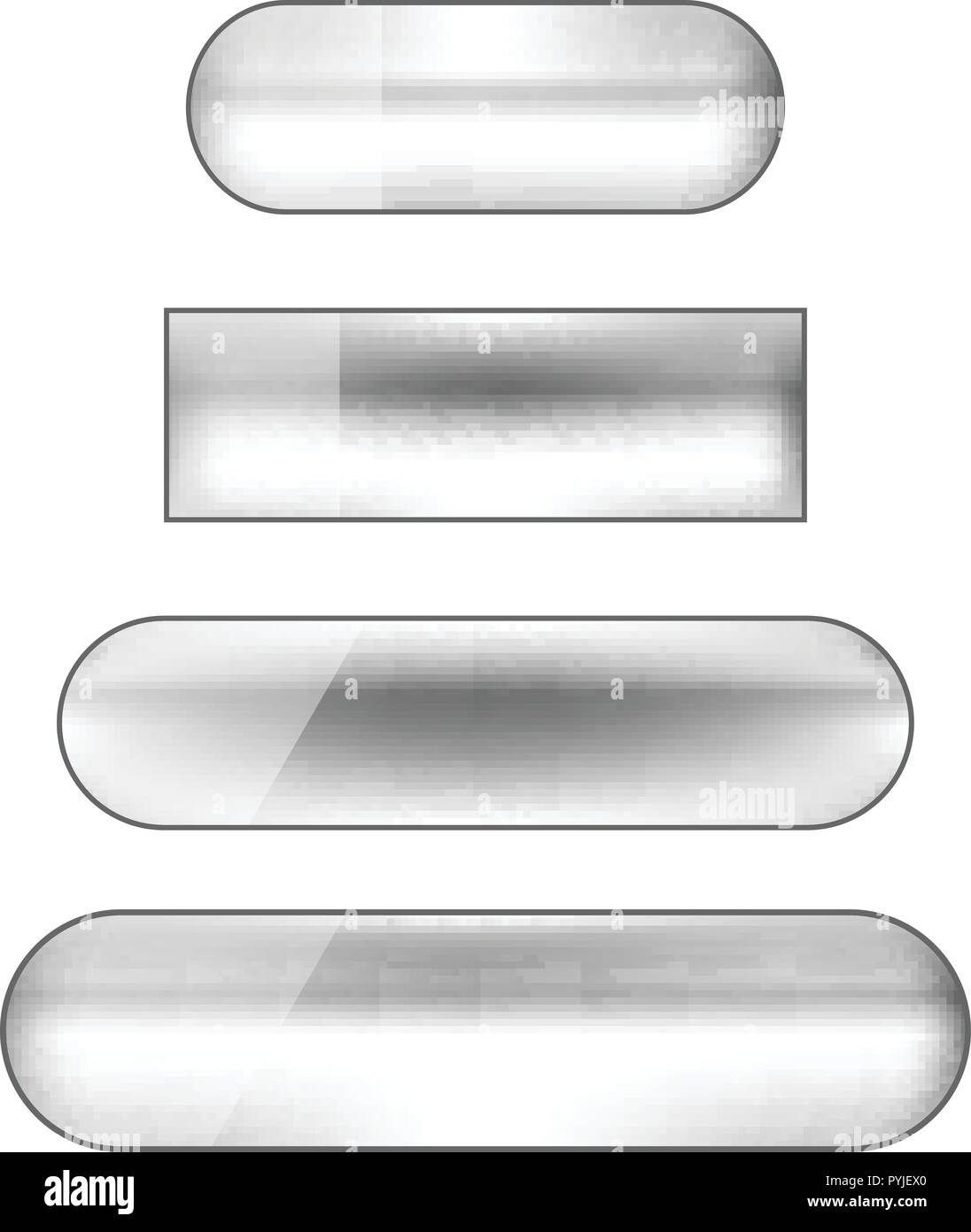 vector web buttons set - silver Stock Vector Image & Art - Alamy