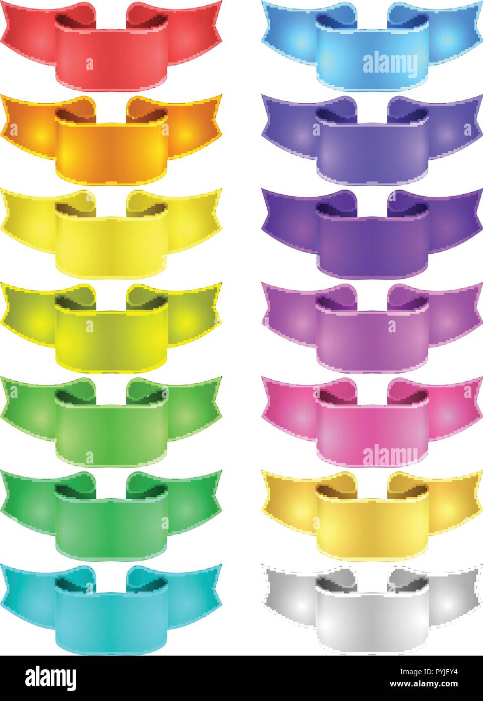 isolated vector colored satin ribbons set Stock Vector Image & Art - Alamy