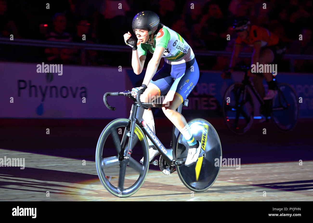 Australia's Georgia Baker in the Women's 20km Madison during day six of ...