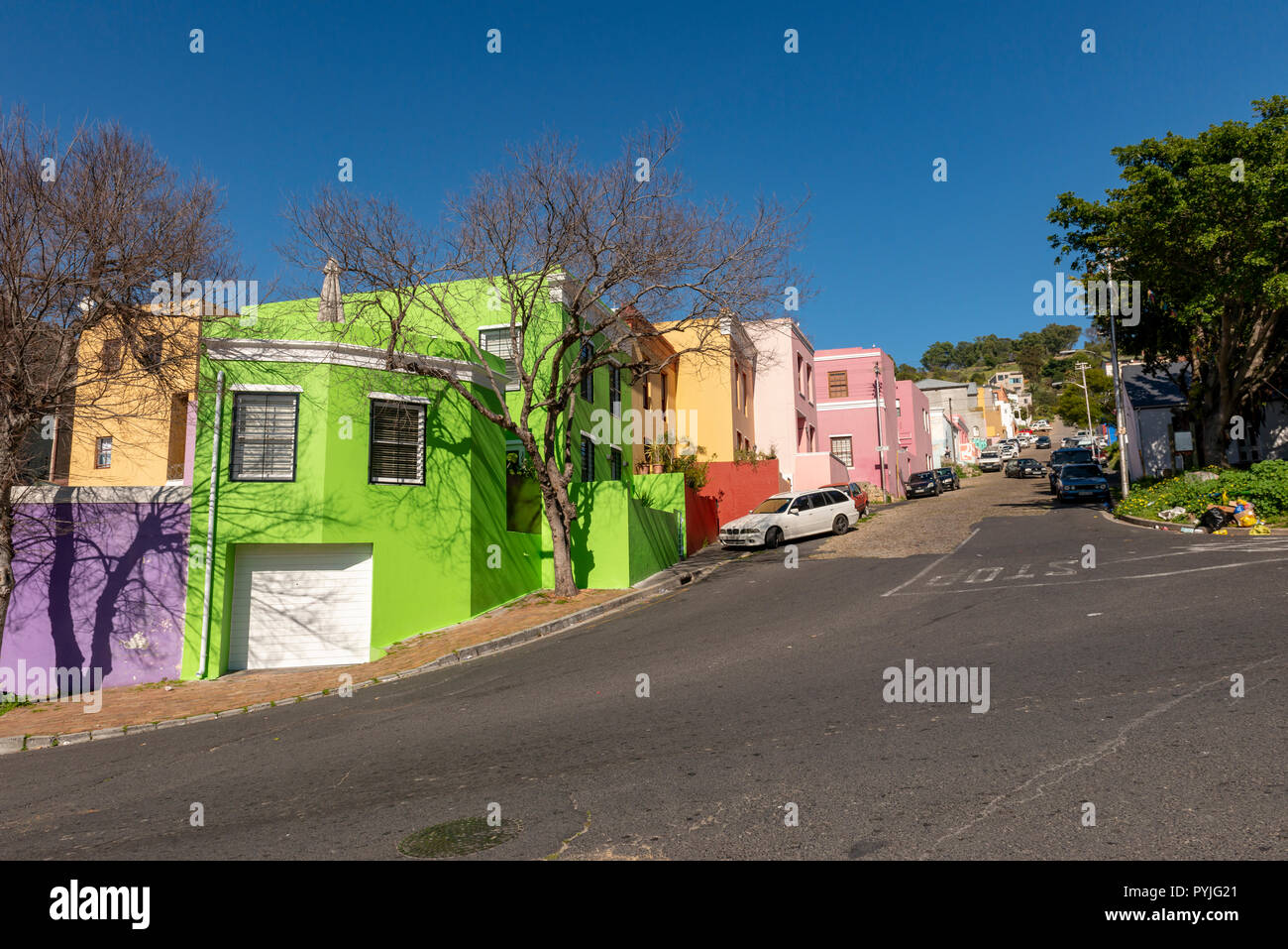 Coloured Houses, Cape Town, South Africa Stock Photo - Alamy