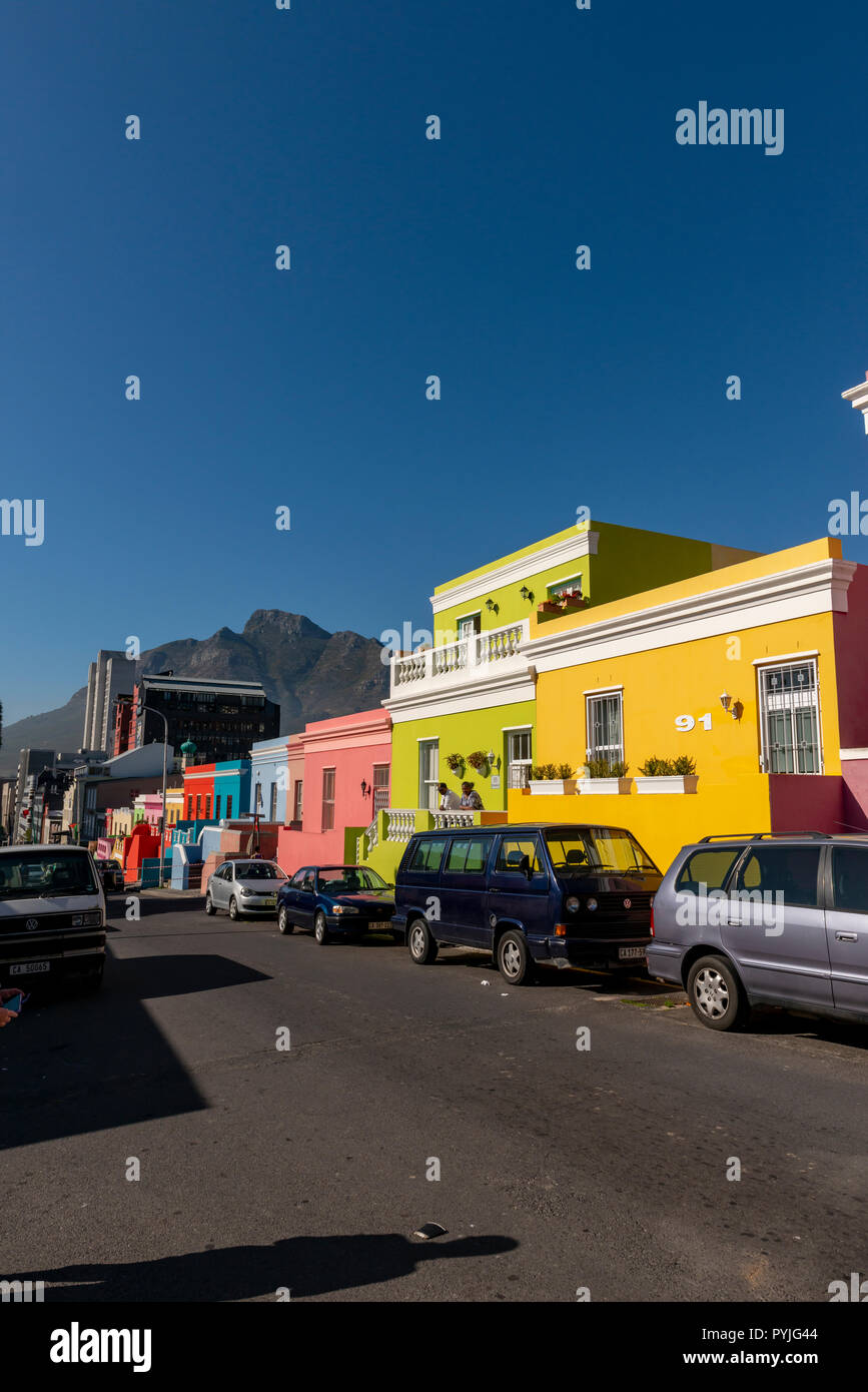 Coloured Houses, Cape Town, South Africa Stock Photo - Alamy