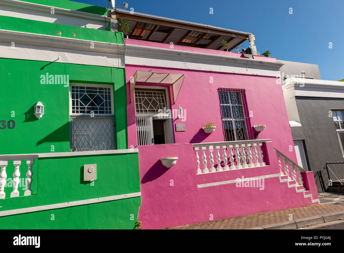 Coloured Houses, Cape Town, South Africa Stock Photo - Alamy