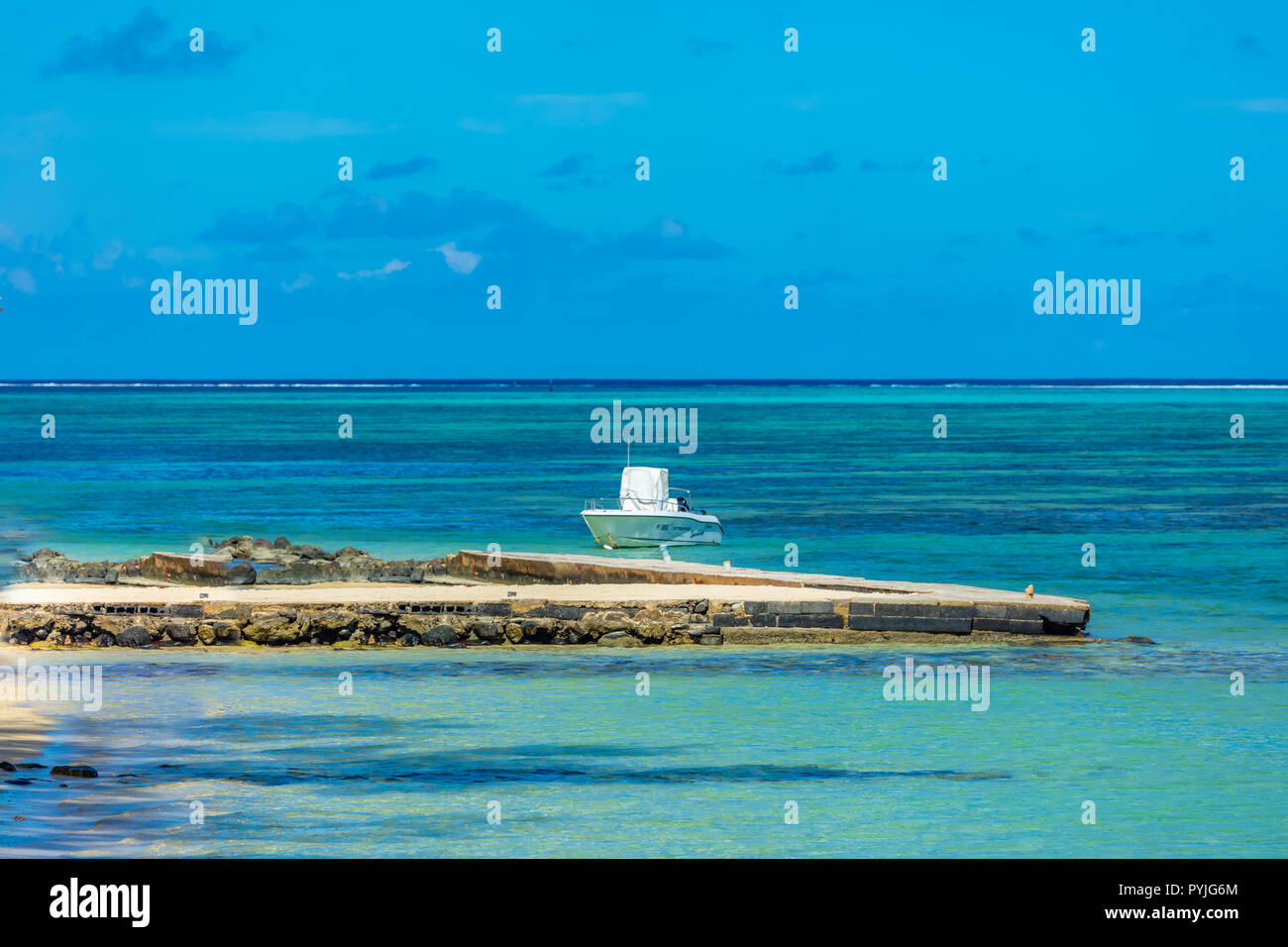 boat on the lagoon Stock Photo - Alamy