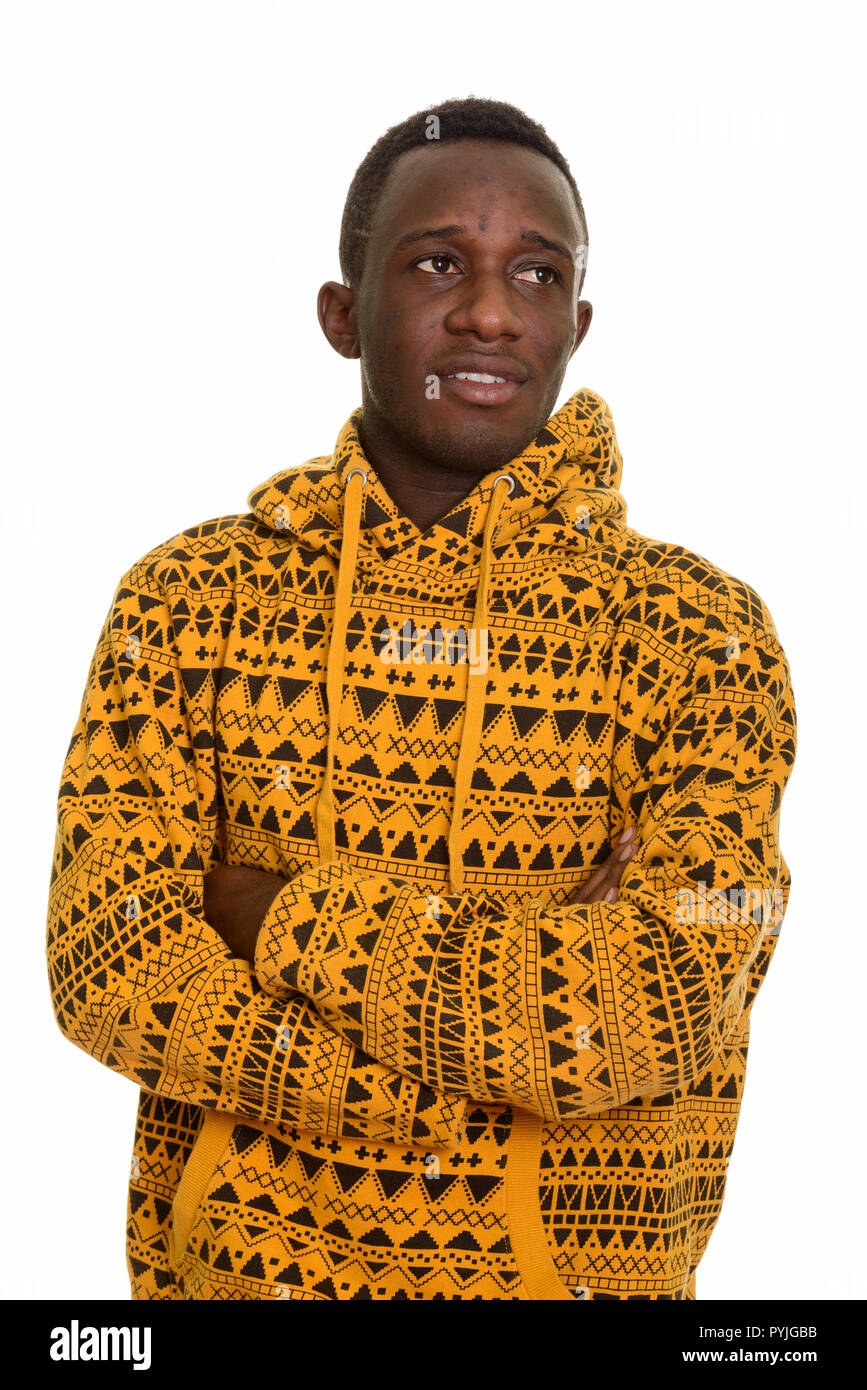 Happy man with arms crossed hi-res stock photography and images - Alamy