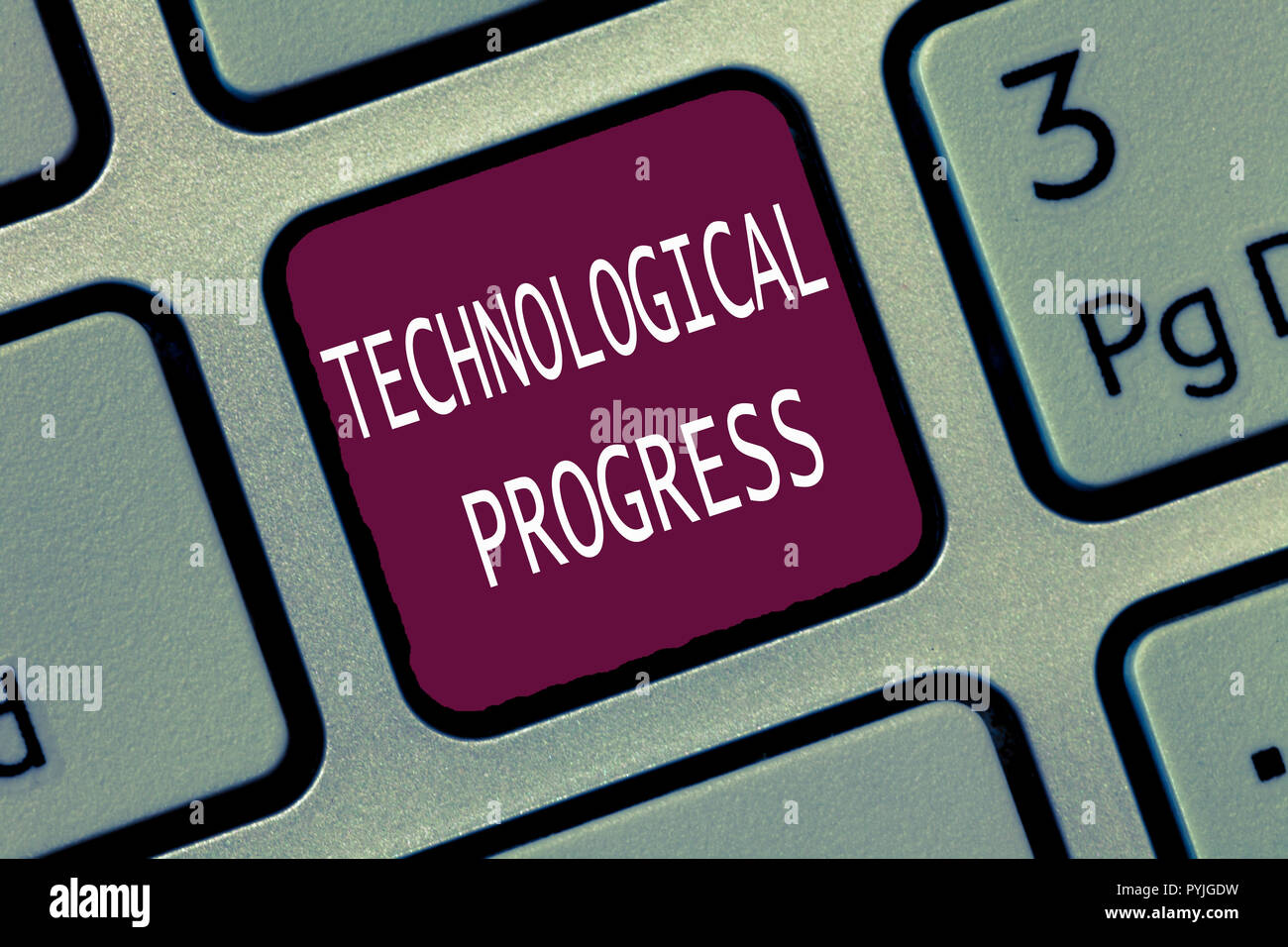 Text sign showing Technological Progress. Conceptual photo overall ...