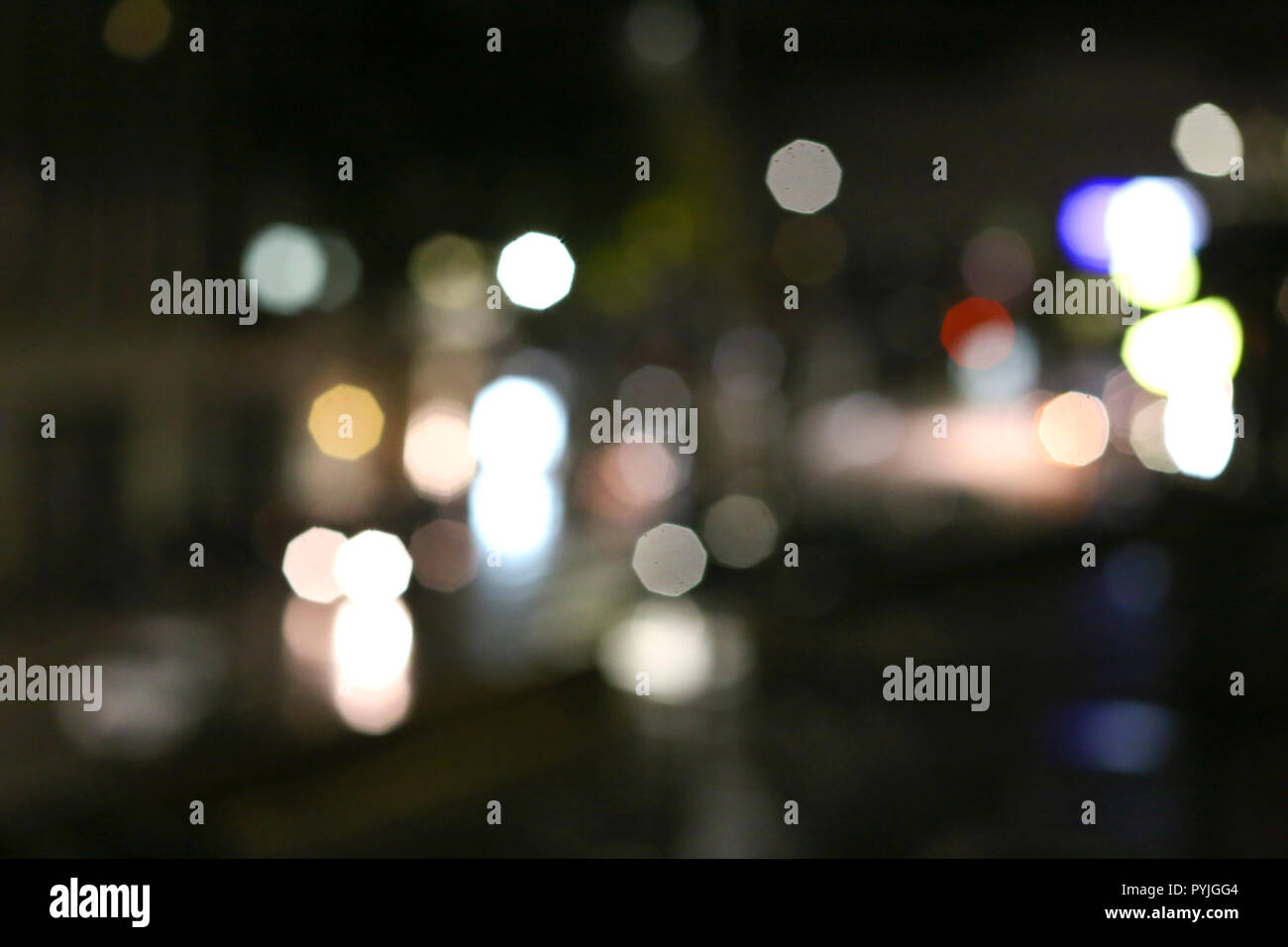 Blurred lights at night Stock Photo - Alamy