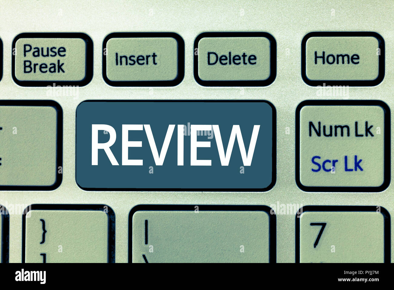 Text sign showing Review. Conceptual photo assessment of something ...